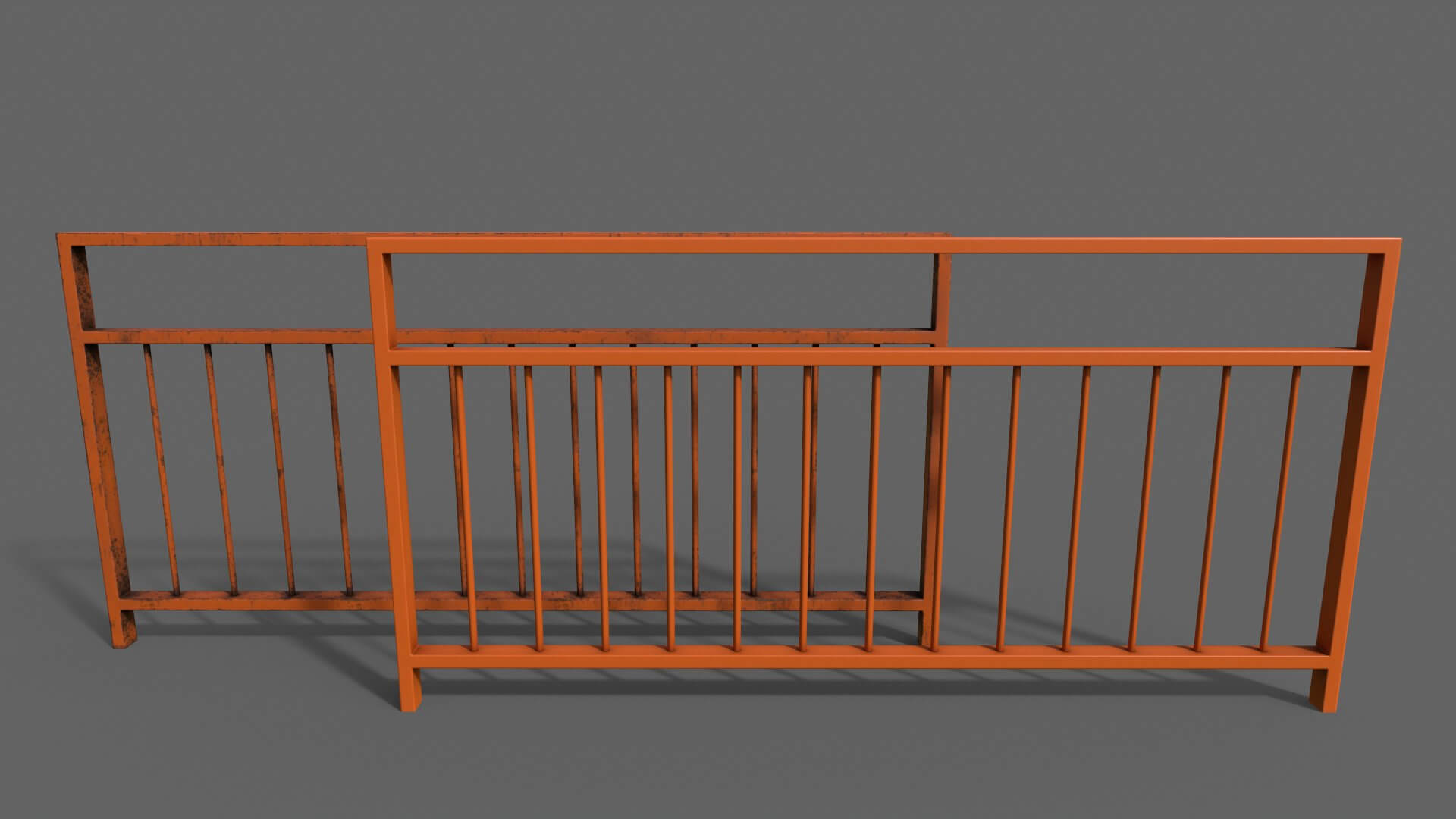 Pedestrian Guard Rail Clean-Rusty by DaikLord