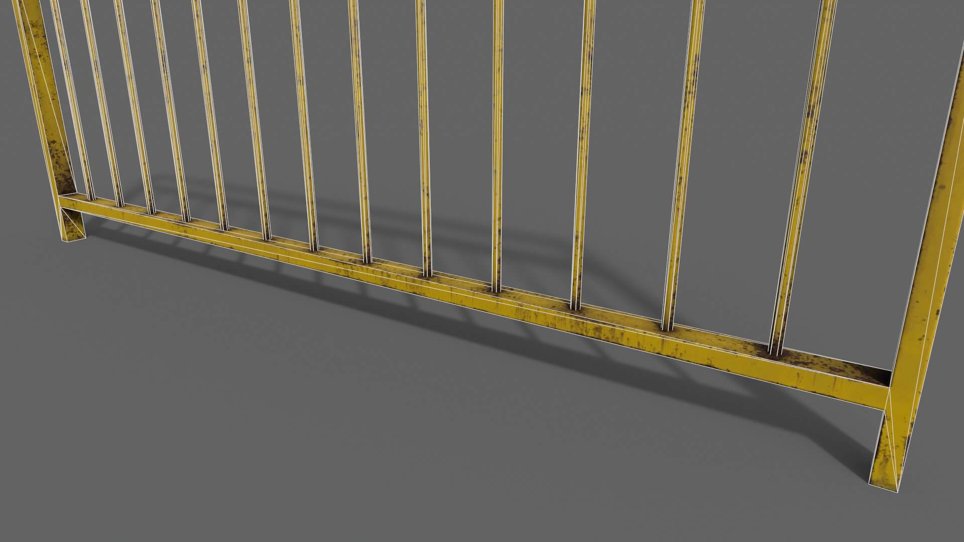 Pedestrian Guard Rail V3 - Collection 3D Model by DaikLord