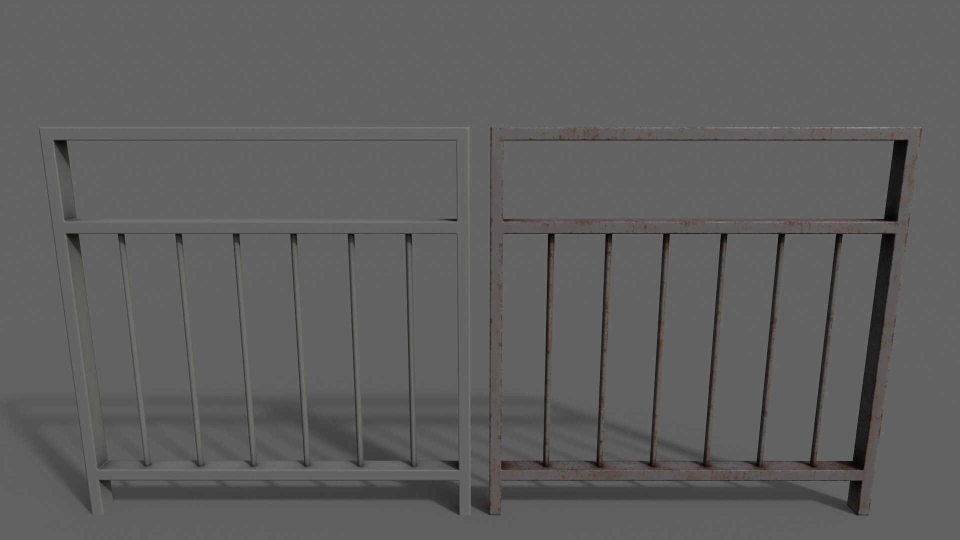 Pedestrian Guard Rail Clean-Rusty by DaikLord