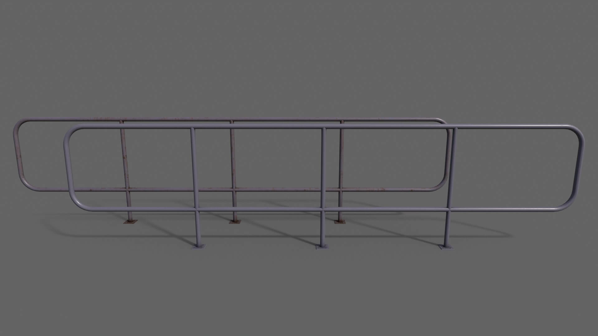 Pedestrian Guard Rail Clean-Rusty by DaikLord