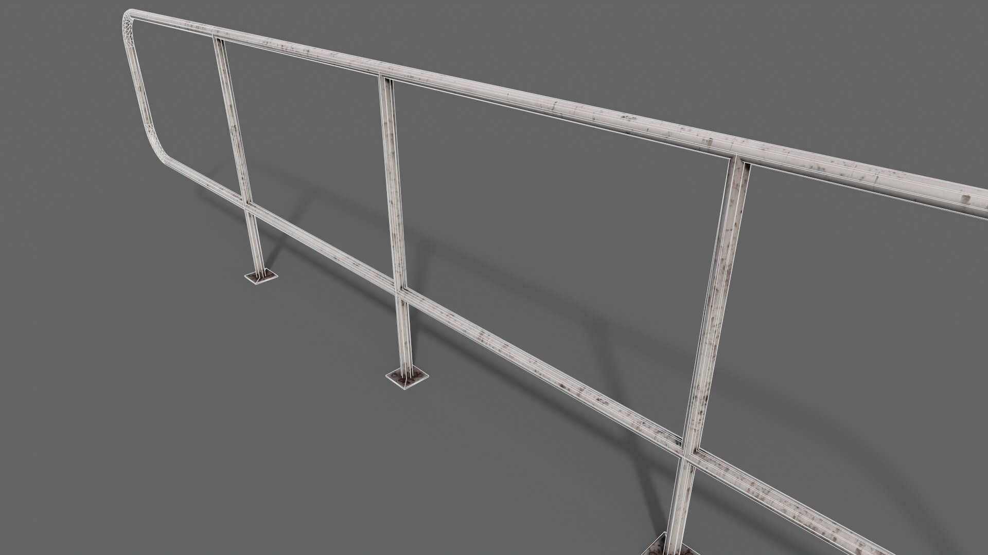 Pedestrian Guard Rail V5 - Collection 3D Model by DaikLord