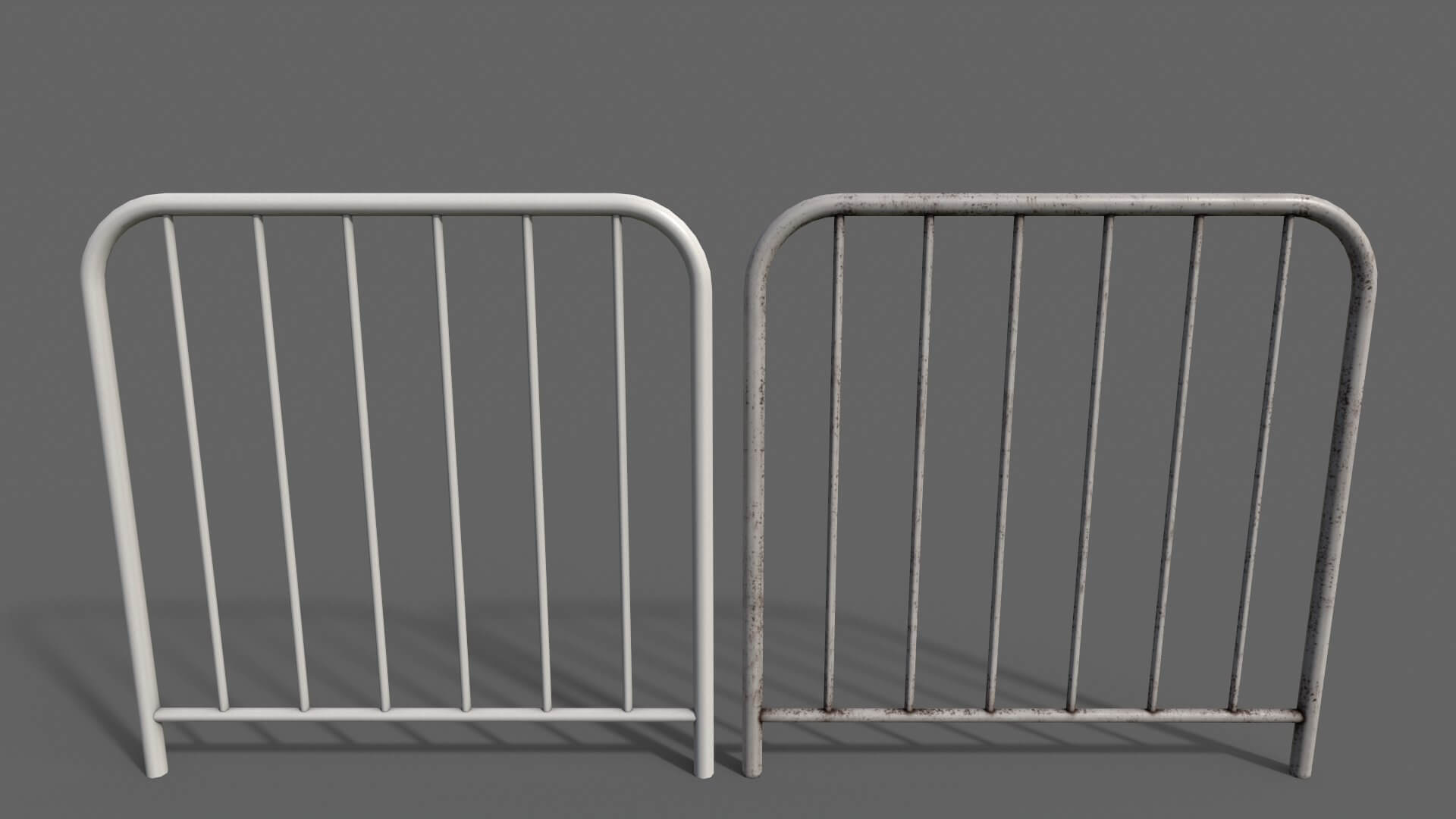 Pedestrian Guard Rail White V2 - 3D Model by DaikLord
