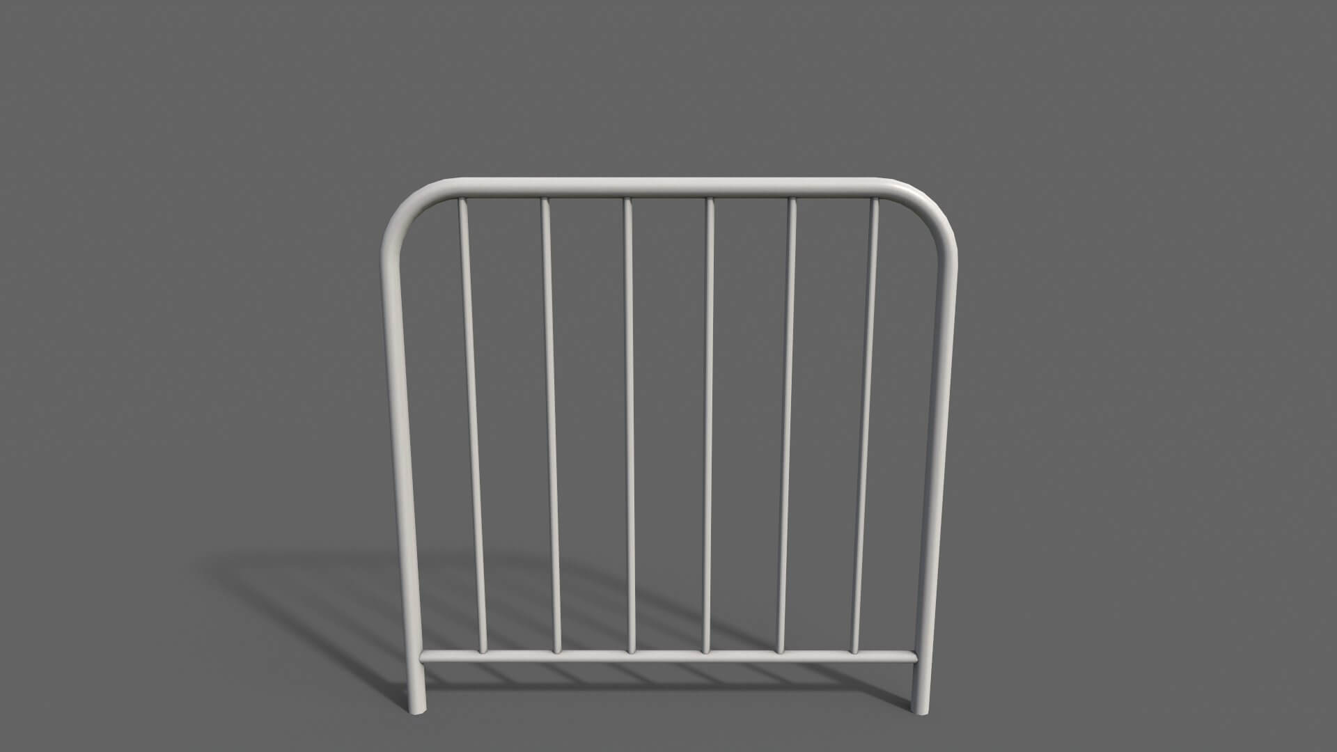 Pedestrian Guard Rail White V2 - 3D Model by DaikLord
