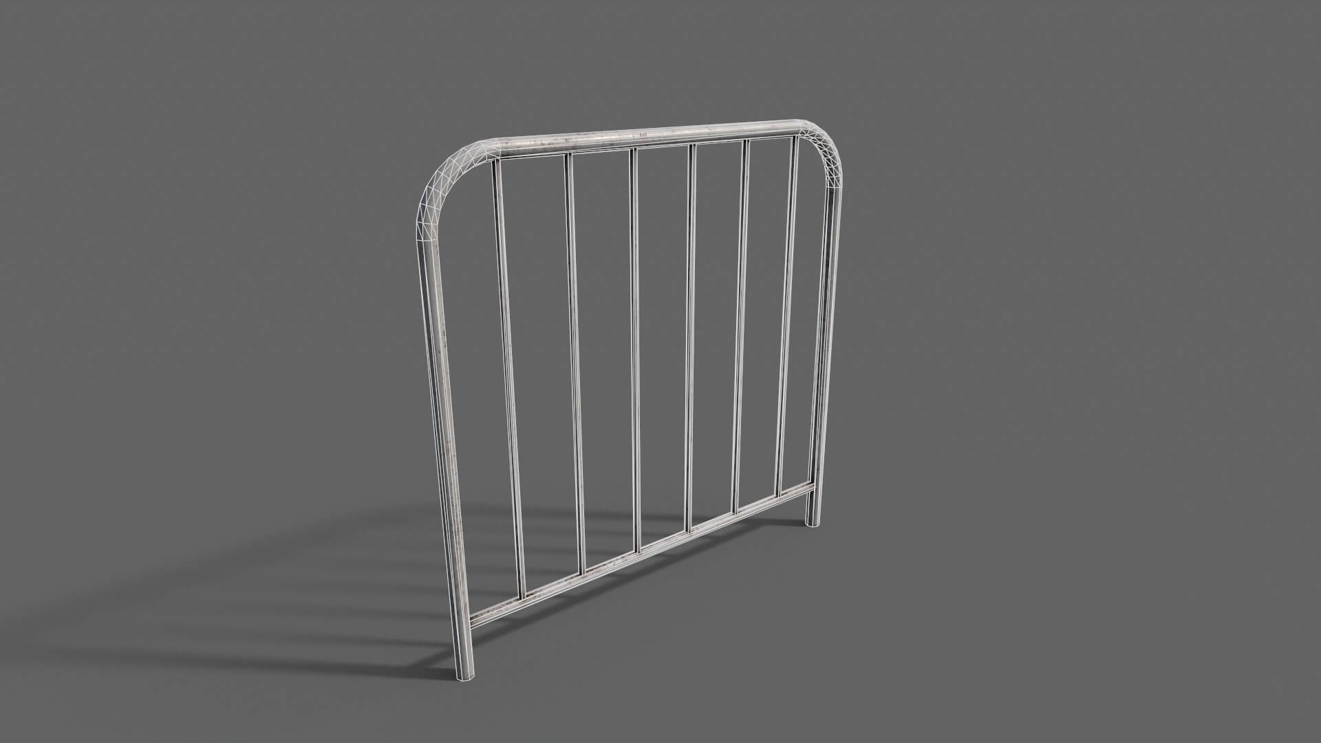 Pedestrian Guard Rail White V2 - 3D Model by DaikLord