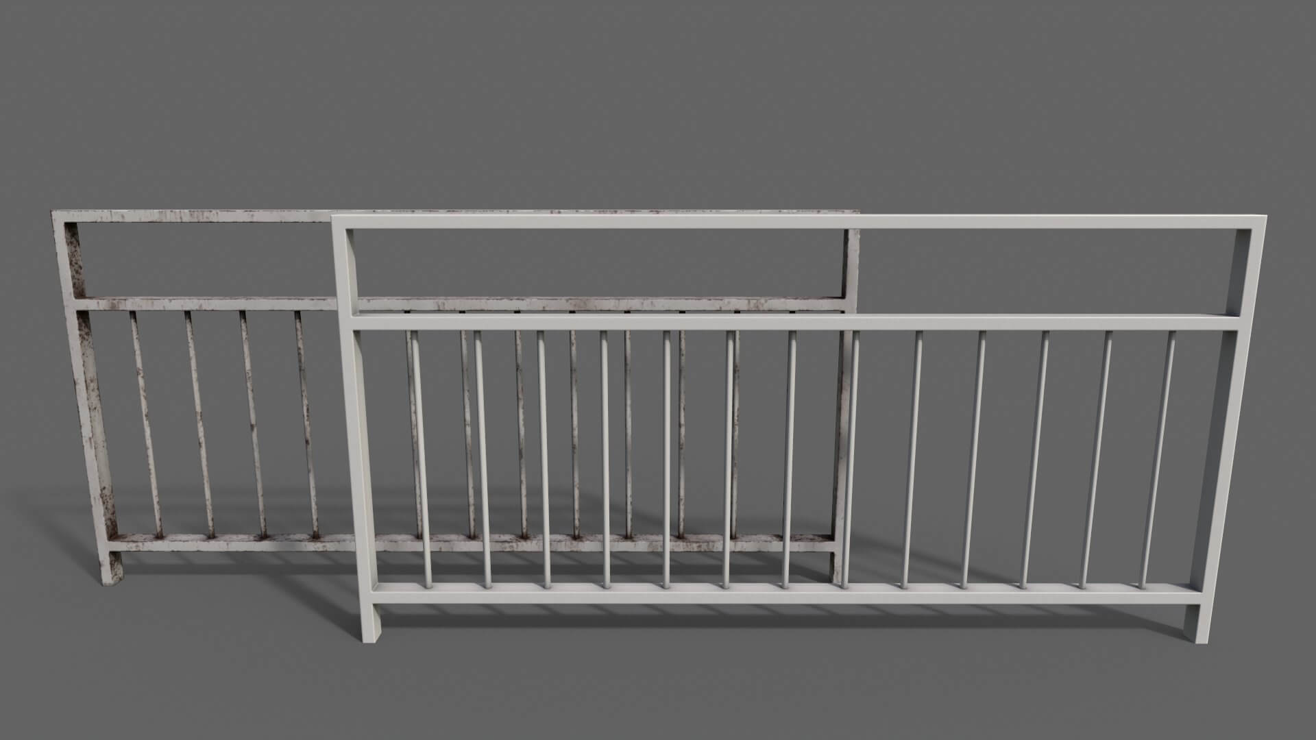 Pedestrian Guard Rail White V3 - 3D Model by DaikLord
