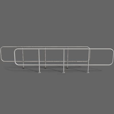 Pedestrian Guard Rail White V5 - 3D Model by DaikLord