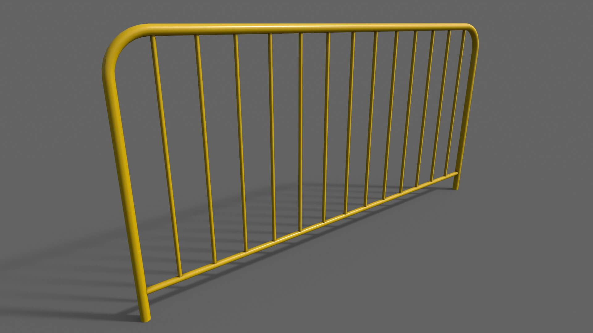 Pedestrian Guard Rail Yellow V1 - 3D Model by DaikLord