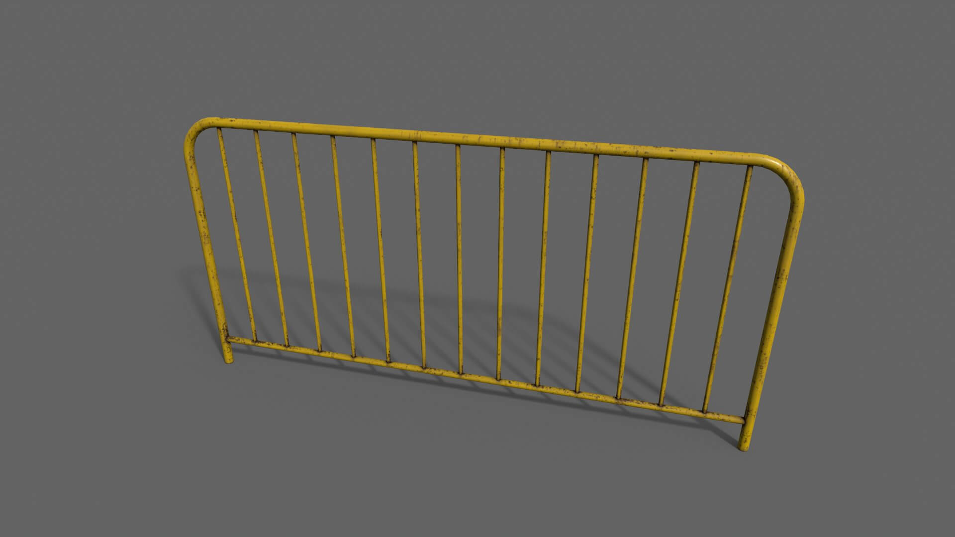 Pedestrian Guard Rail Yellow V1 - 3D Model by DaikLord