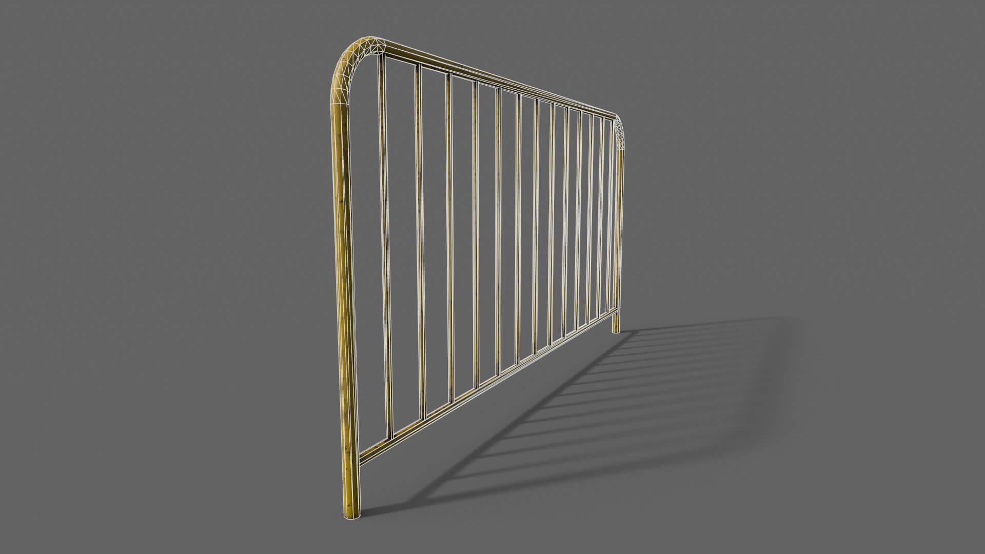 Pedestrian Guard Rail Yellow V1 - 3D Model by DaikLord