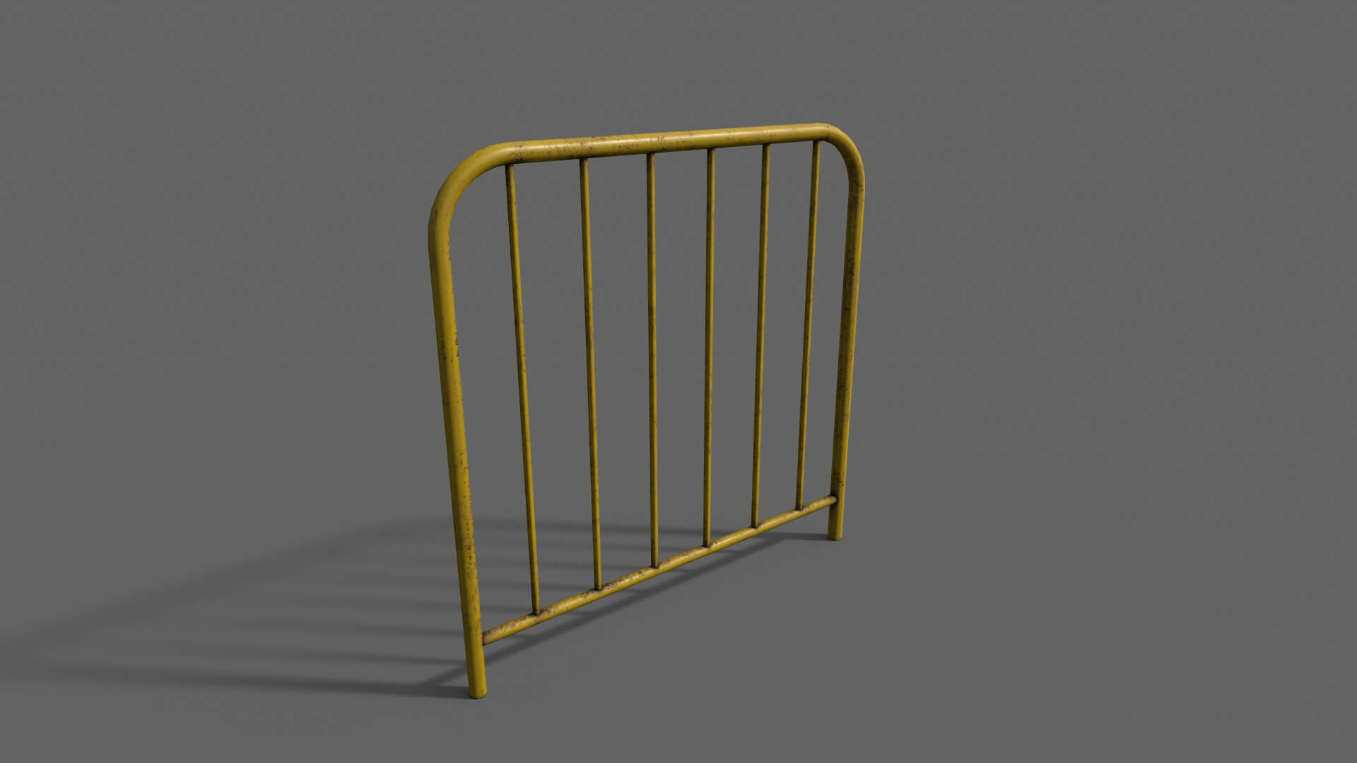 Pedestrian Guard Rail Yellow V2 - 3D Model by DaikLord