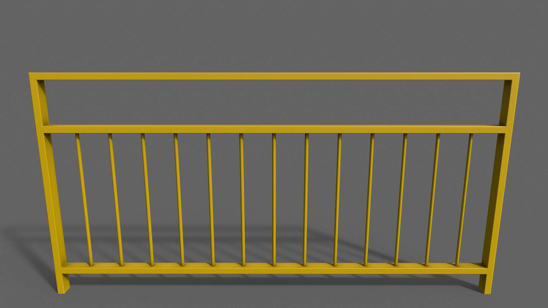 Pedestrian Guard Rail Yellow V3 - 3D Model by DaikLord