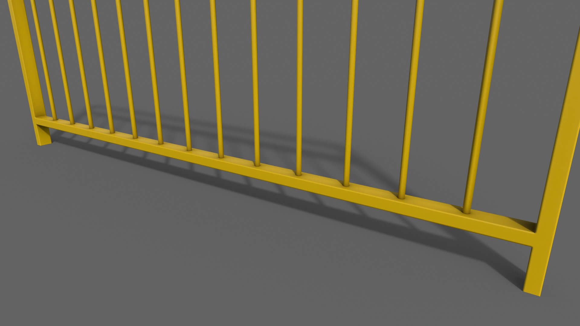 Pedestrian Guard Rail Yellow V3 - 3D Model by DaikLord