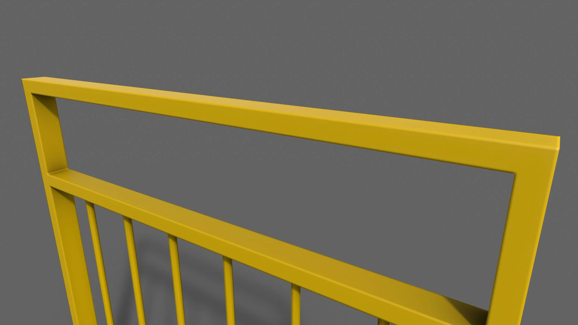 Pedestrian Guard Rail Yellow V4 - 3D Model by DaikLord