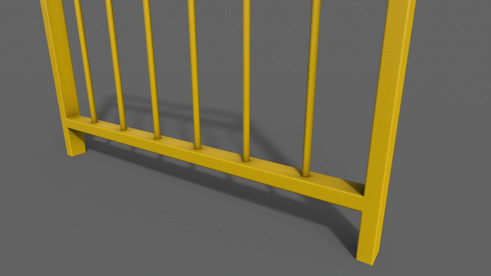 Pedestrian Guard Rail Yellow V4 - 3D Model by DaikLord