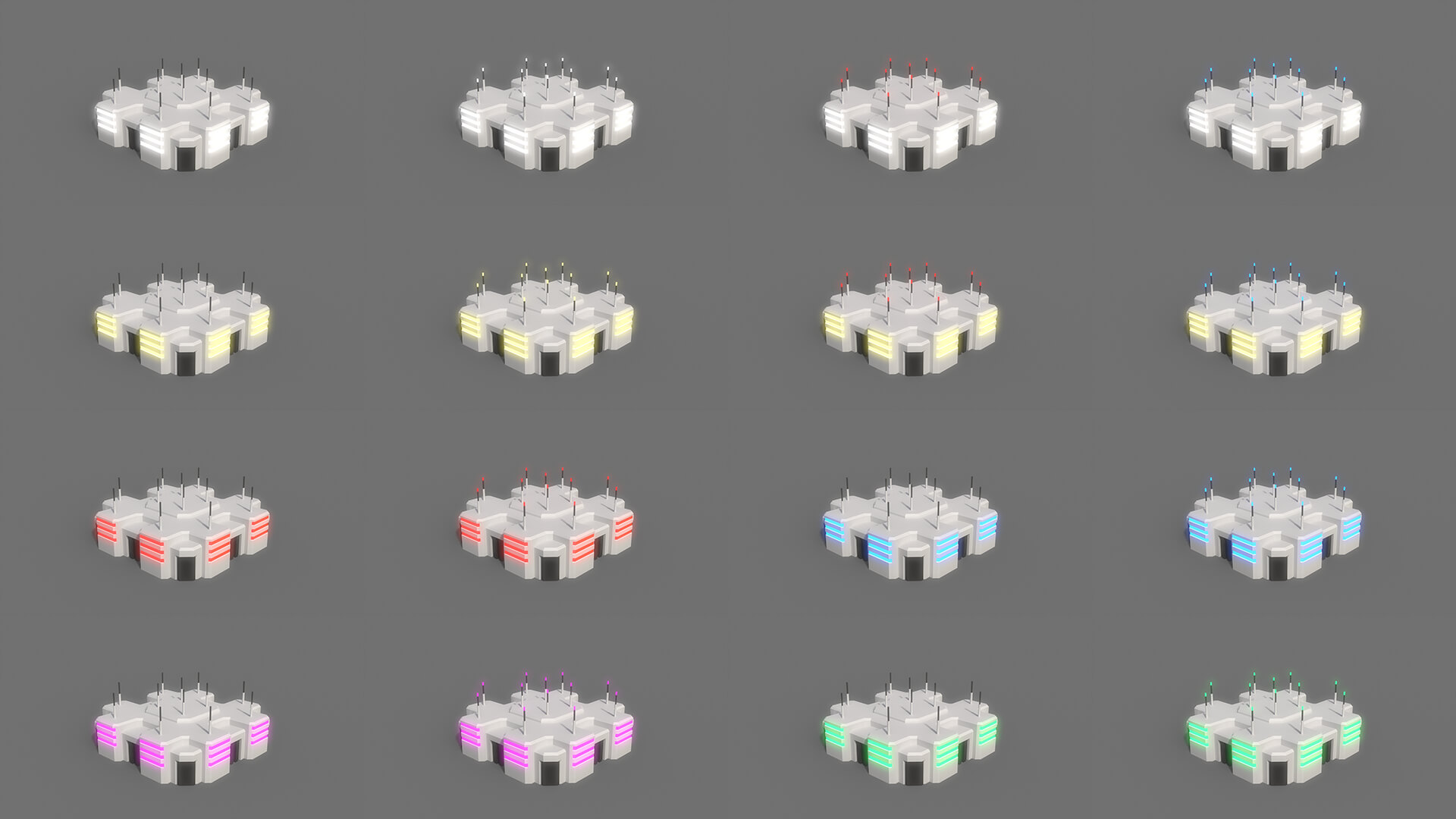 Sci-Fi Building A20 3D Model by DaikLord