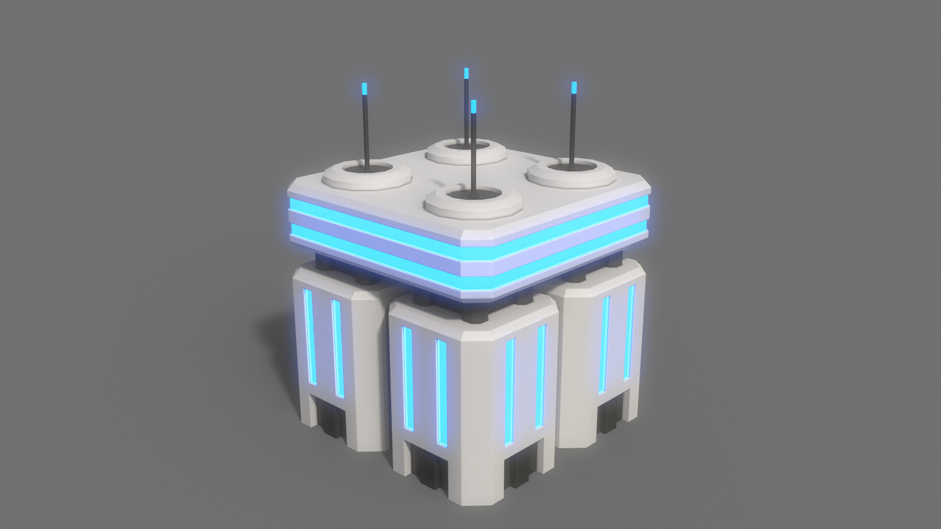 Sci-Fi Building A25 3D Model by DaikLord