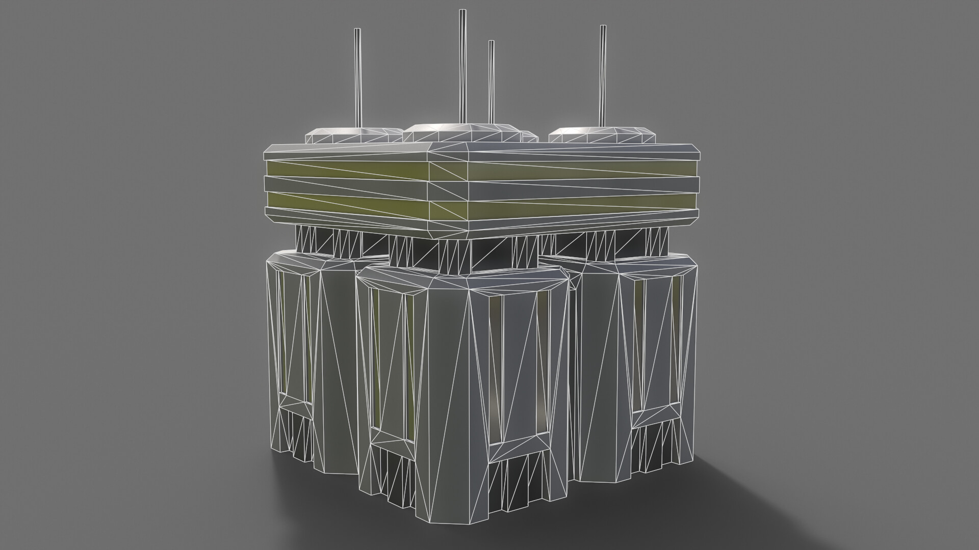 Sci-Fi Building A25 3D Model by DaikLord