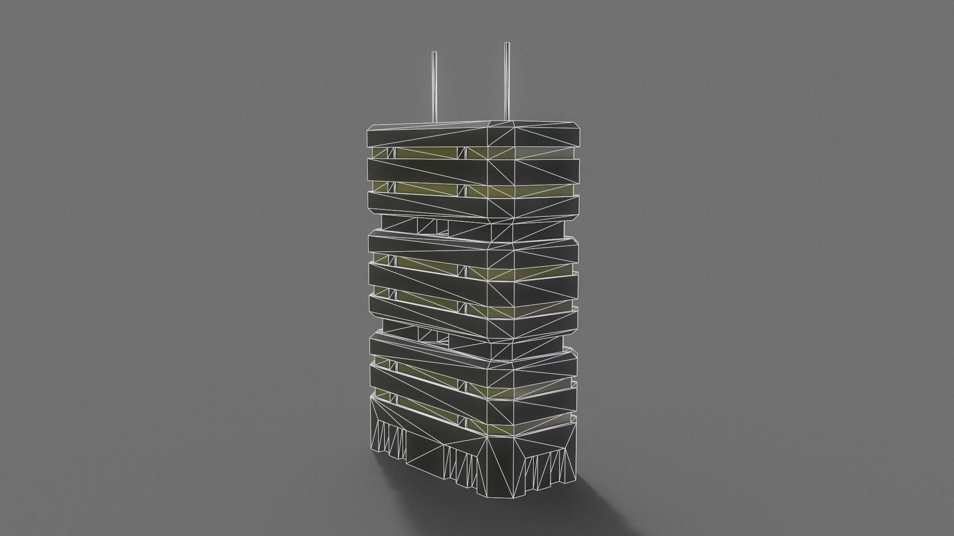 Sci-Fi Building A34 3D Model by DaikLord
