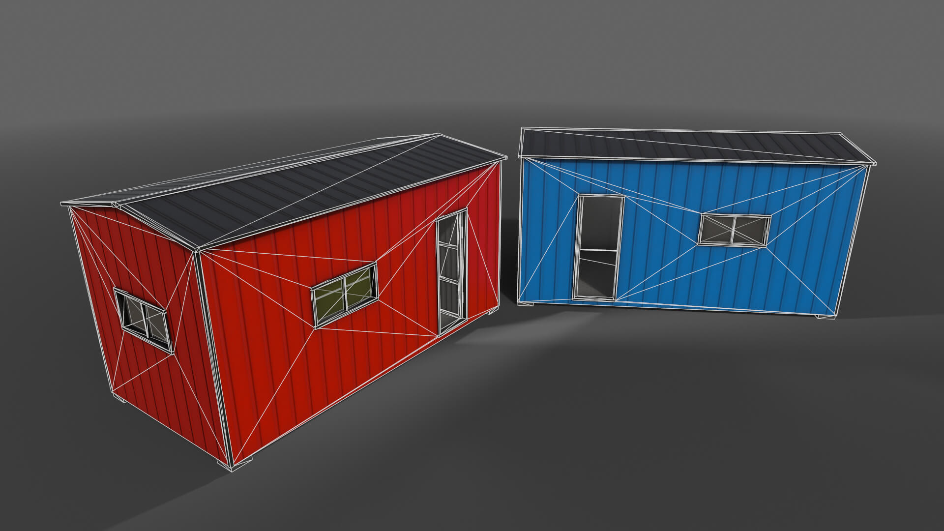 Shed House A 20Ft V1 - 3D Model by DaikLord