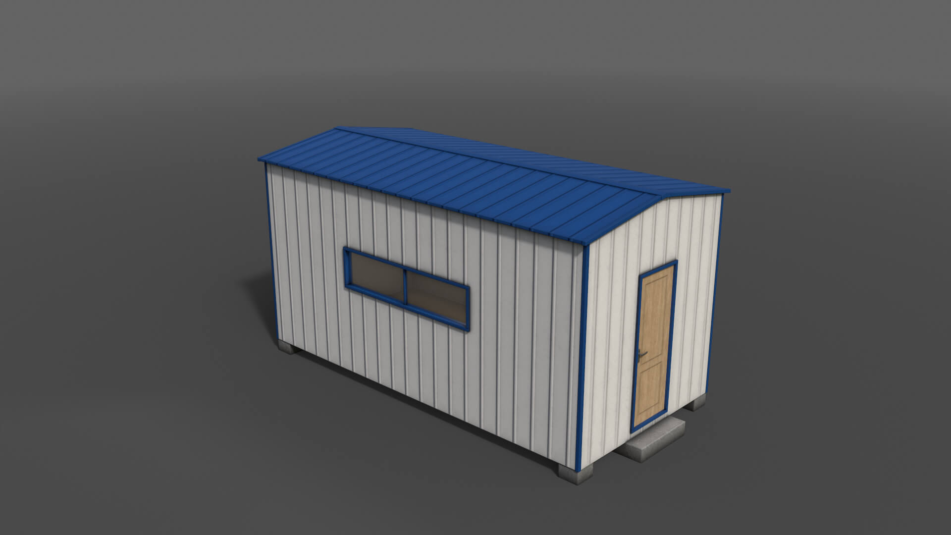 Shed House B 20ft V2 - 3D Model by DaikLord