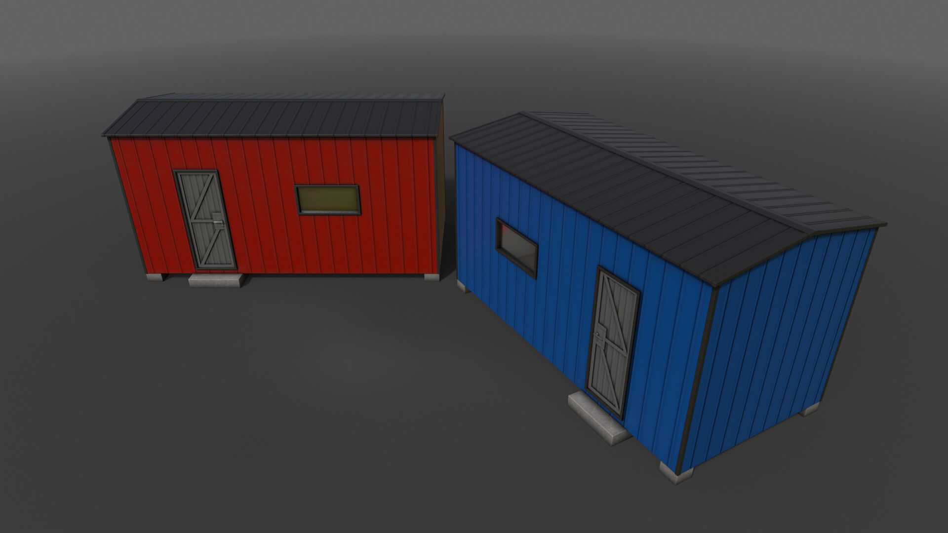 Shed House A 20Ft V4 - 3D Model by DaikLord