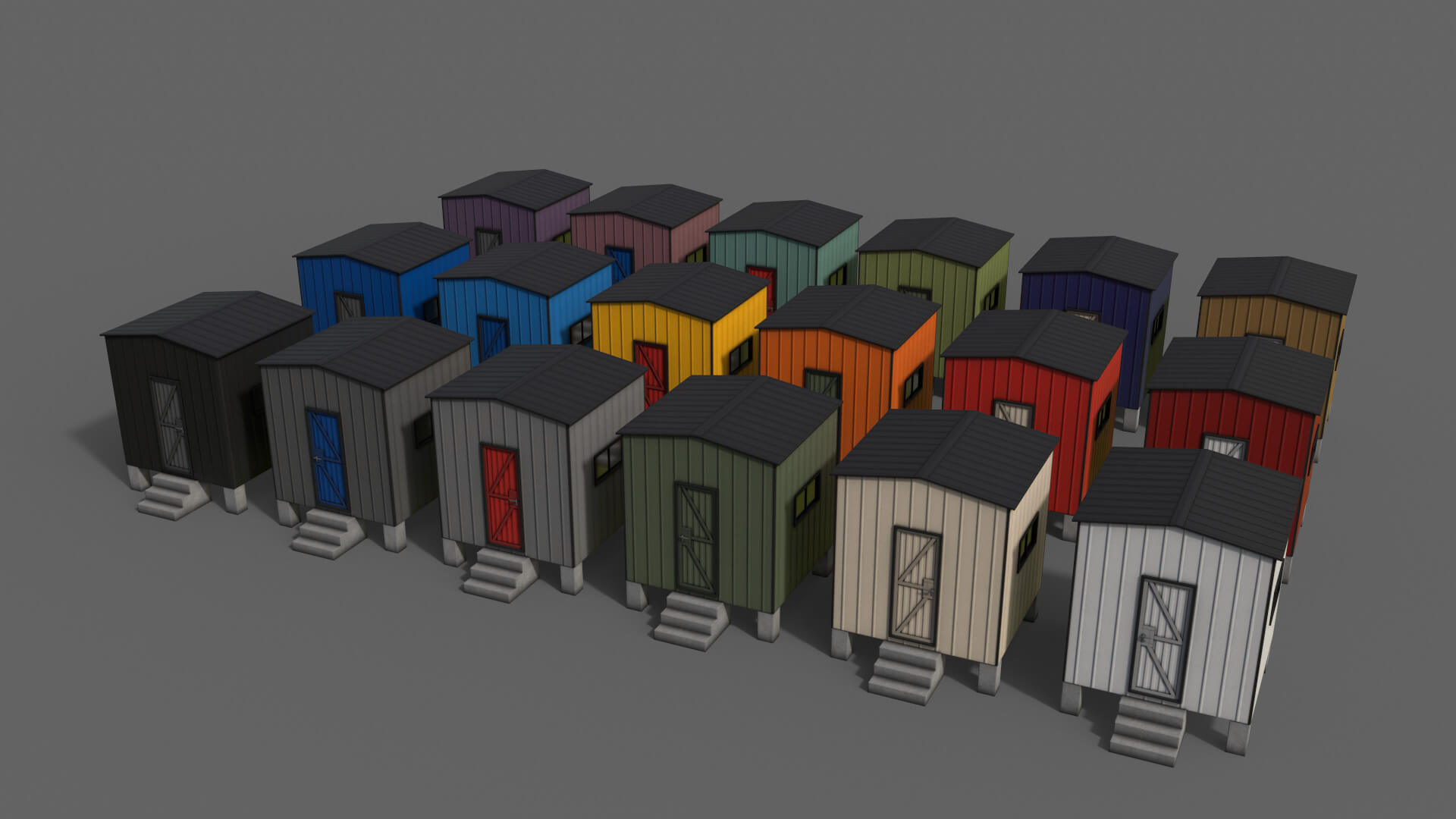 Shed House A V3 - 3D Model by DaikLord