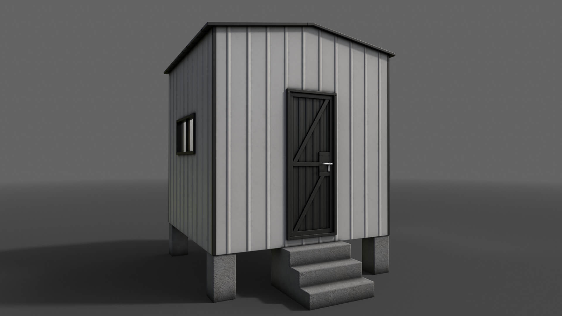 Shed House A V3 - 3D Model by DaikLord