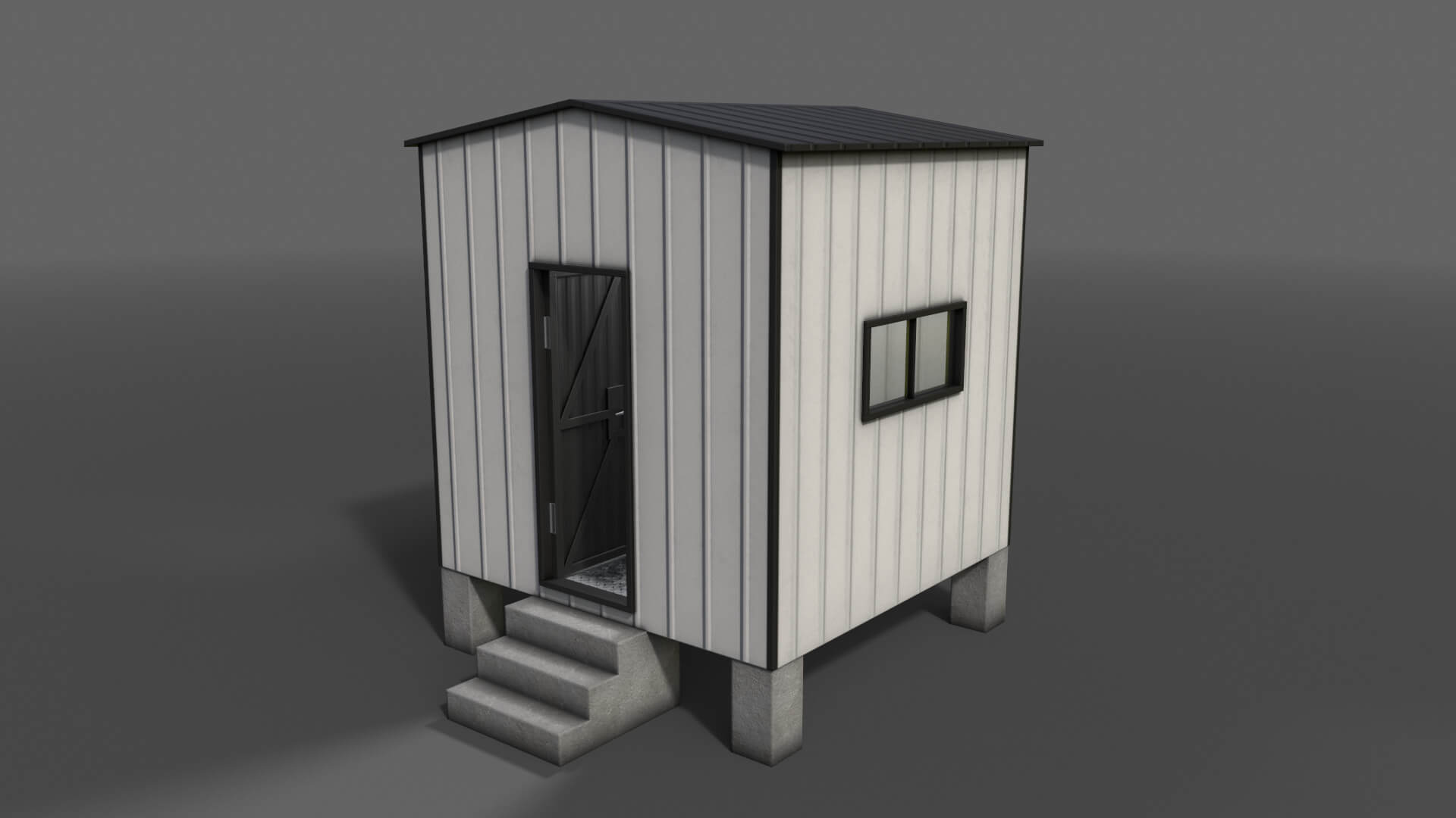 Shed House A V3 - 3D Model by DaikLord