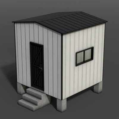 Shed House A V3 - 3D Model by DaikLord