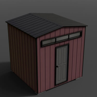 Shed House B V2 - 3D Model by DaikLord
