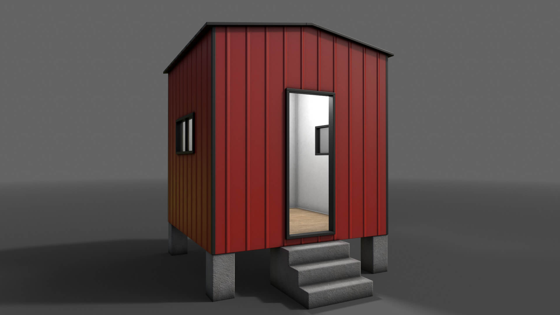 Shed House B V3 - 3D Model by DaikLord
