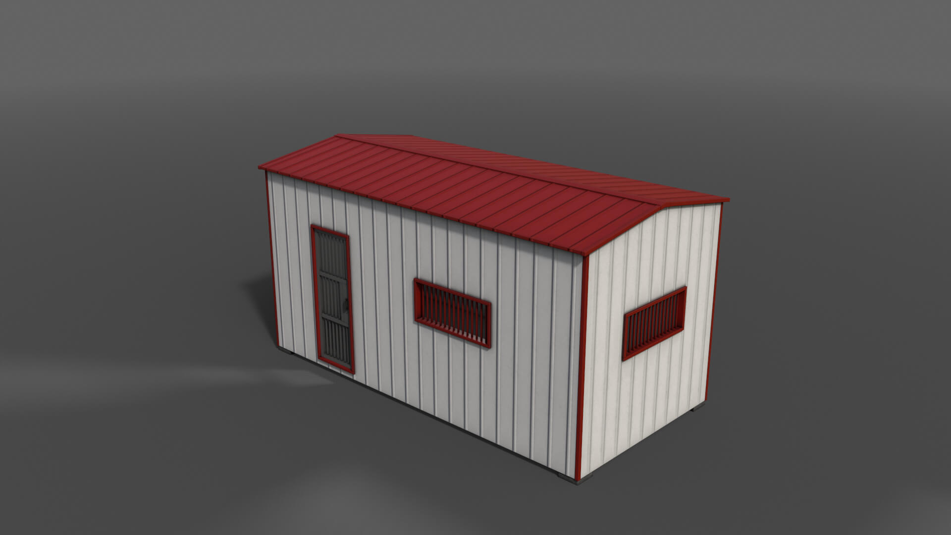 Shed House C 20Ft V1 - 3D Model by DaikLord