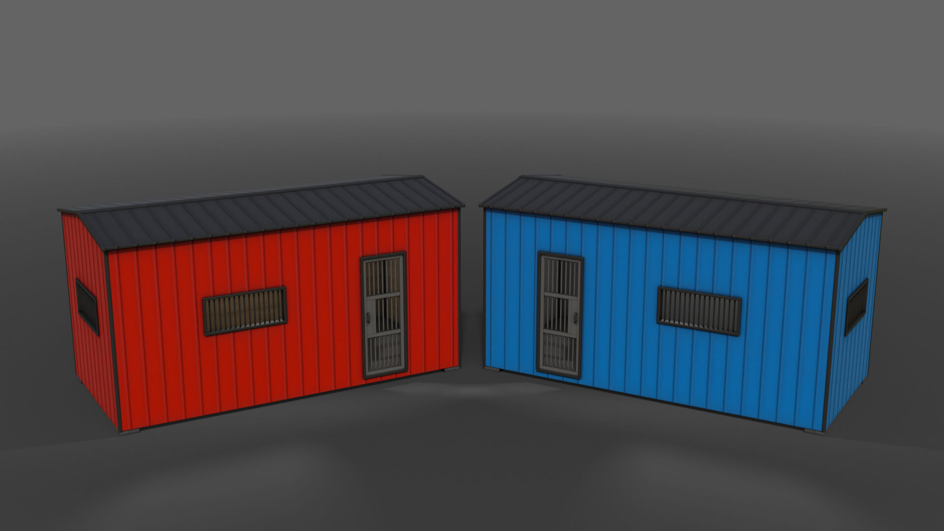 Shed House C 20Ft V1 - 3D Model by DaikLord