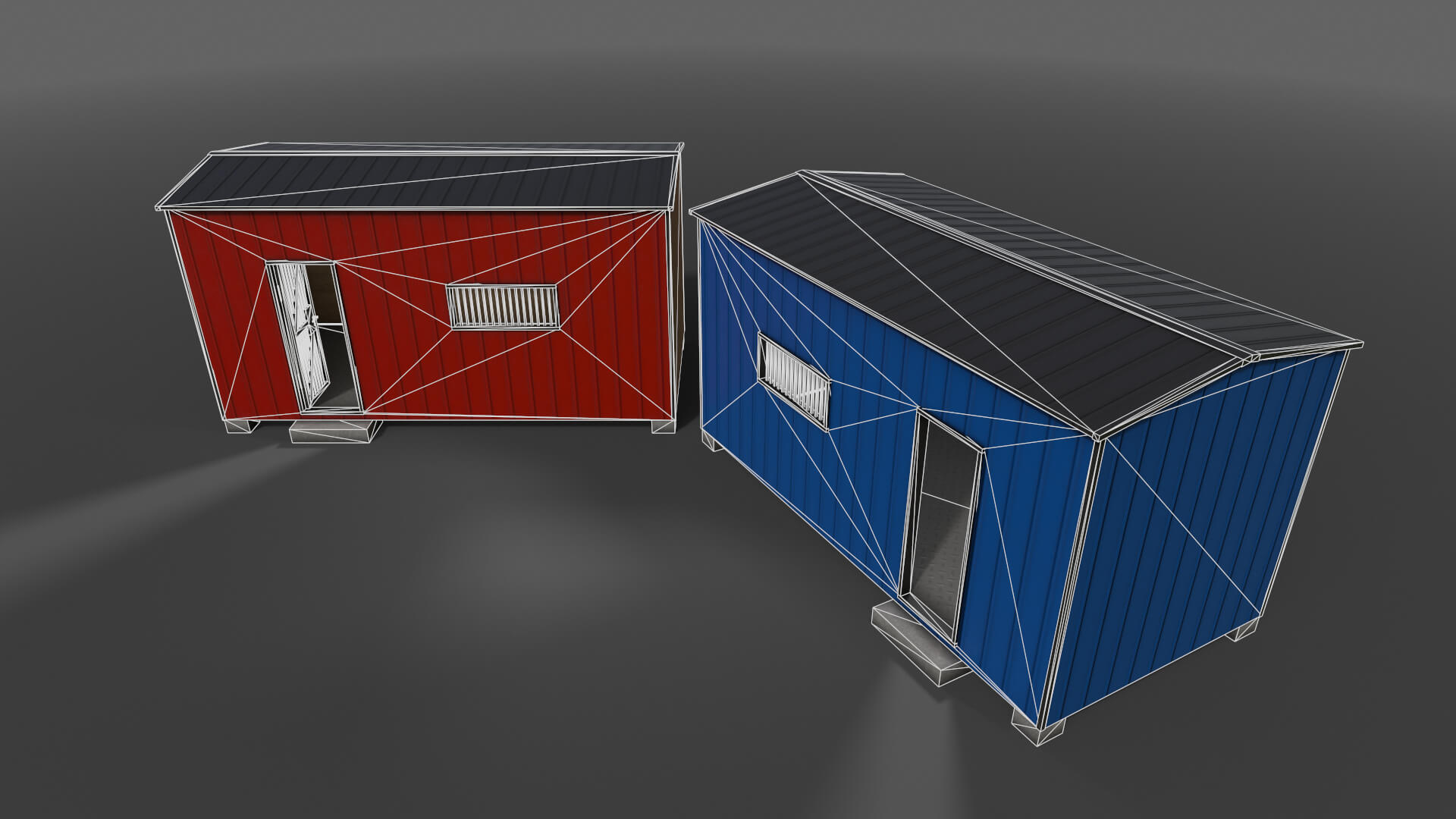 Shed House C 20Ft V4 - 3D Model by DaikLord