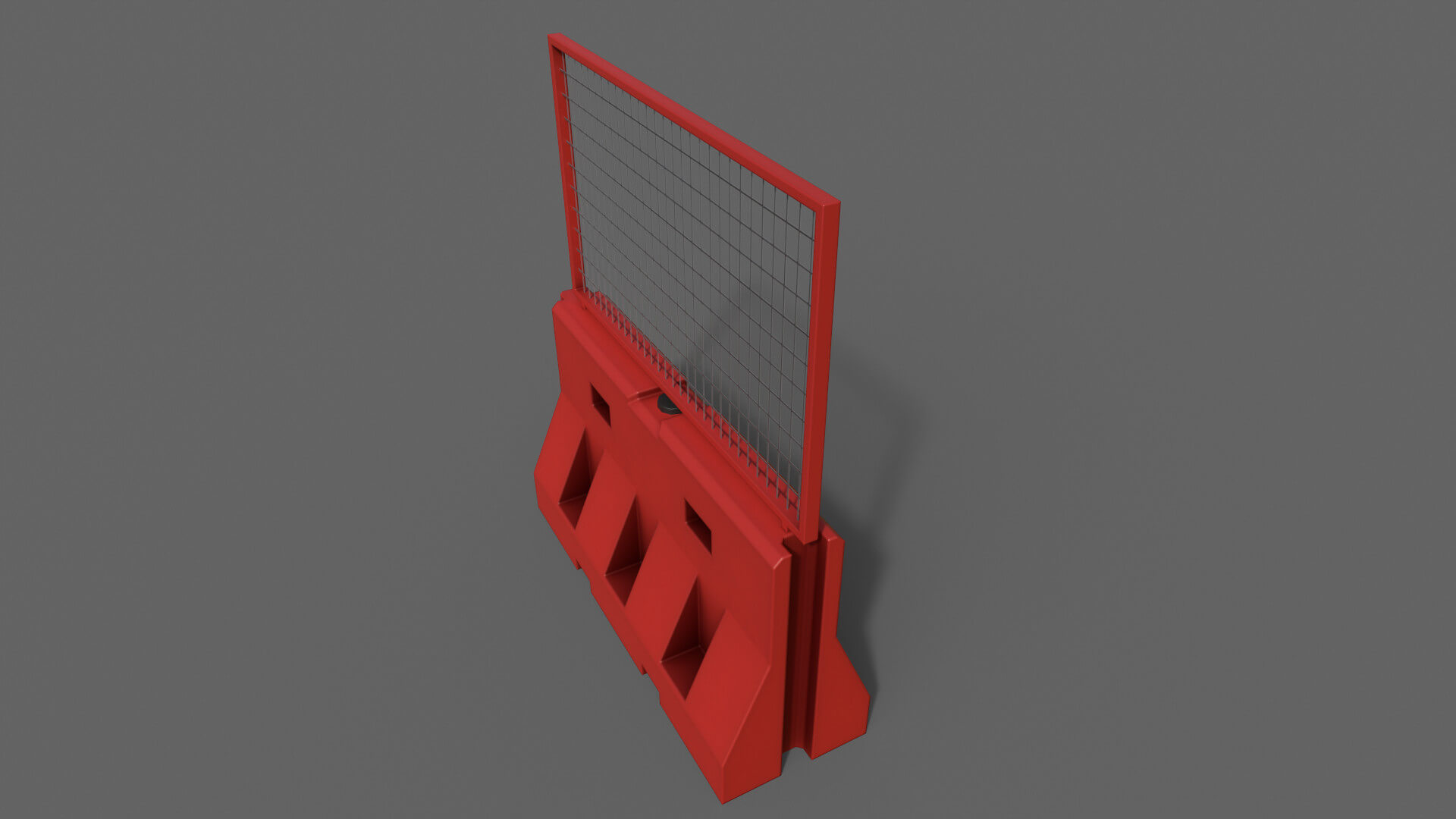 Traffic Barrier Red - 3D Model by DaikLord