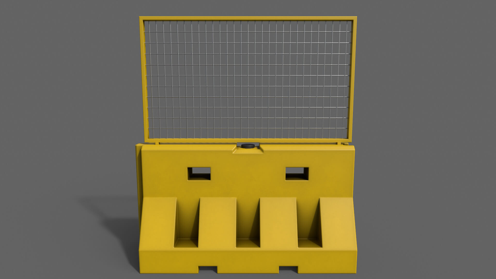 Traffic Barrier Yellow - 3D Model by DaikLord