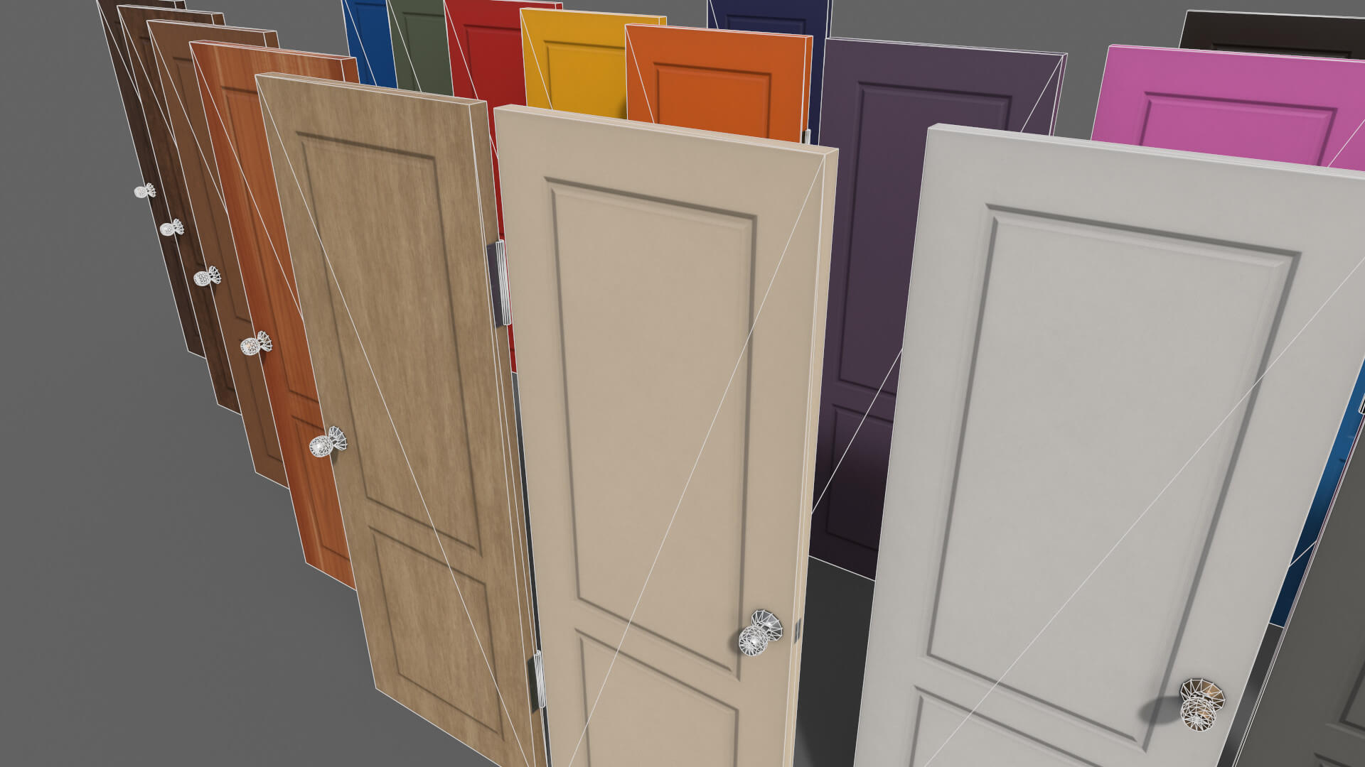 Wood Door A3 - 3D Model by DaikLord