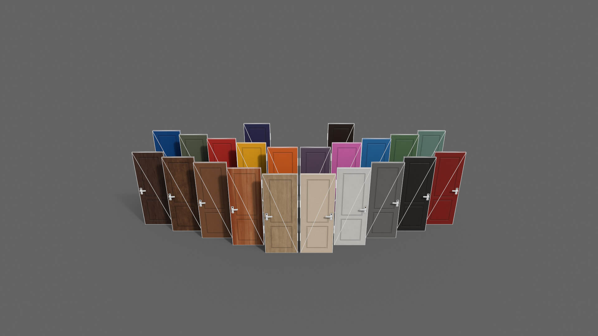 Wood Door B3 - 3D Model by DaikLord