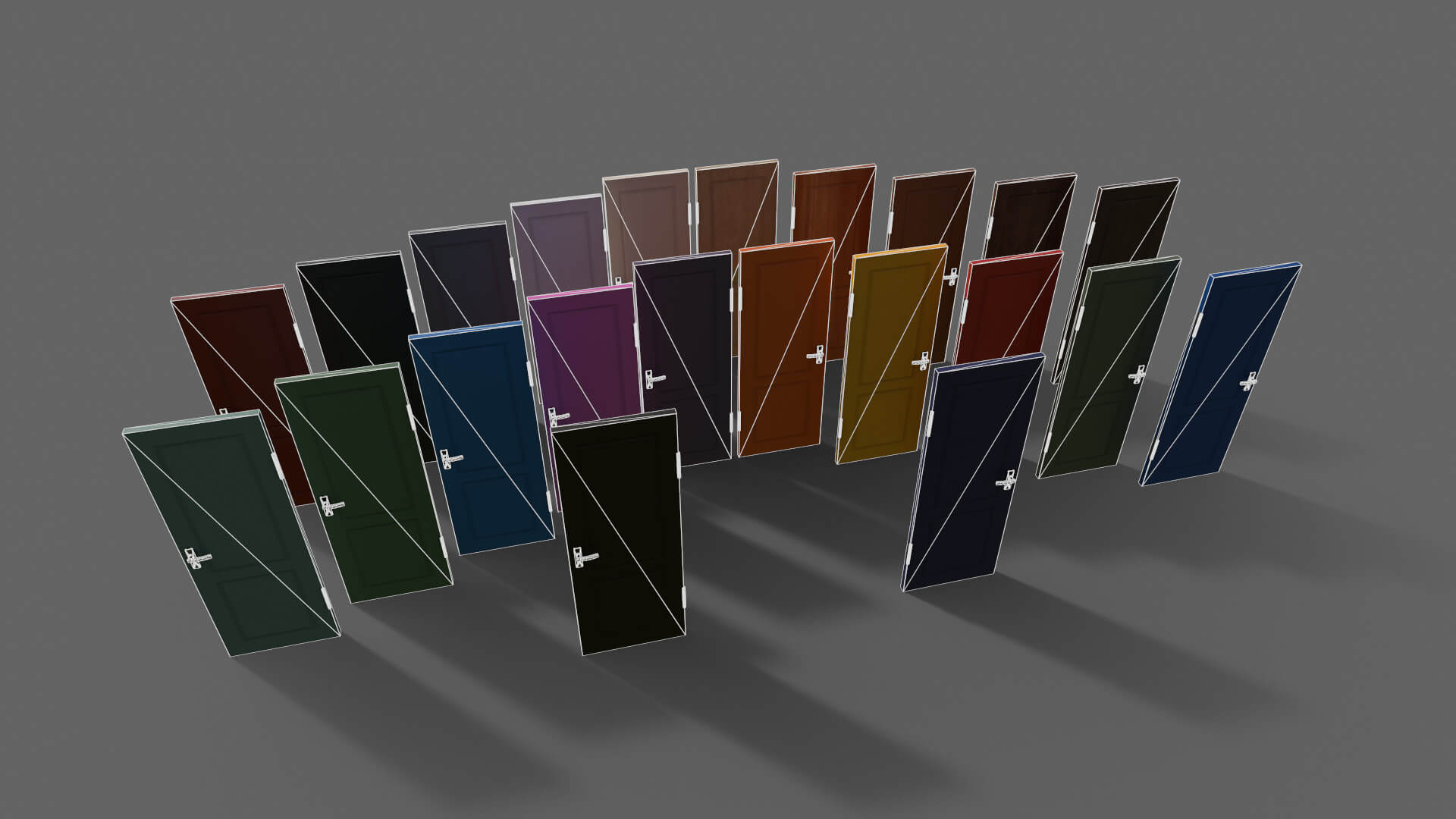 Wood Door B3 - 3D Model by DaikLord