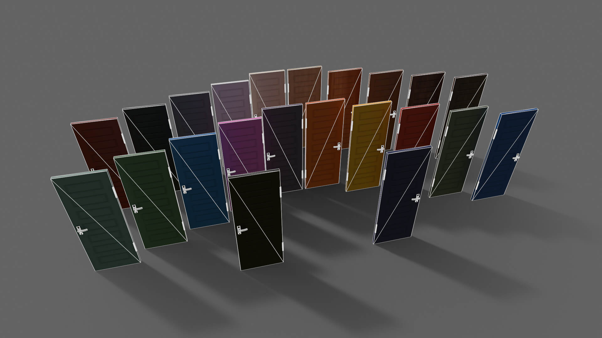 Wood Door B7 - 3D Model by DaikLord