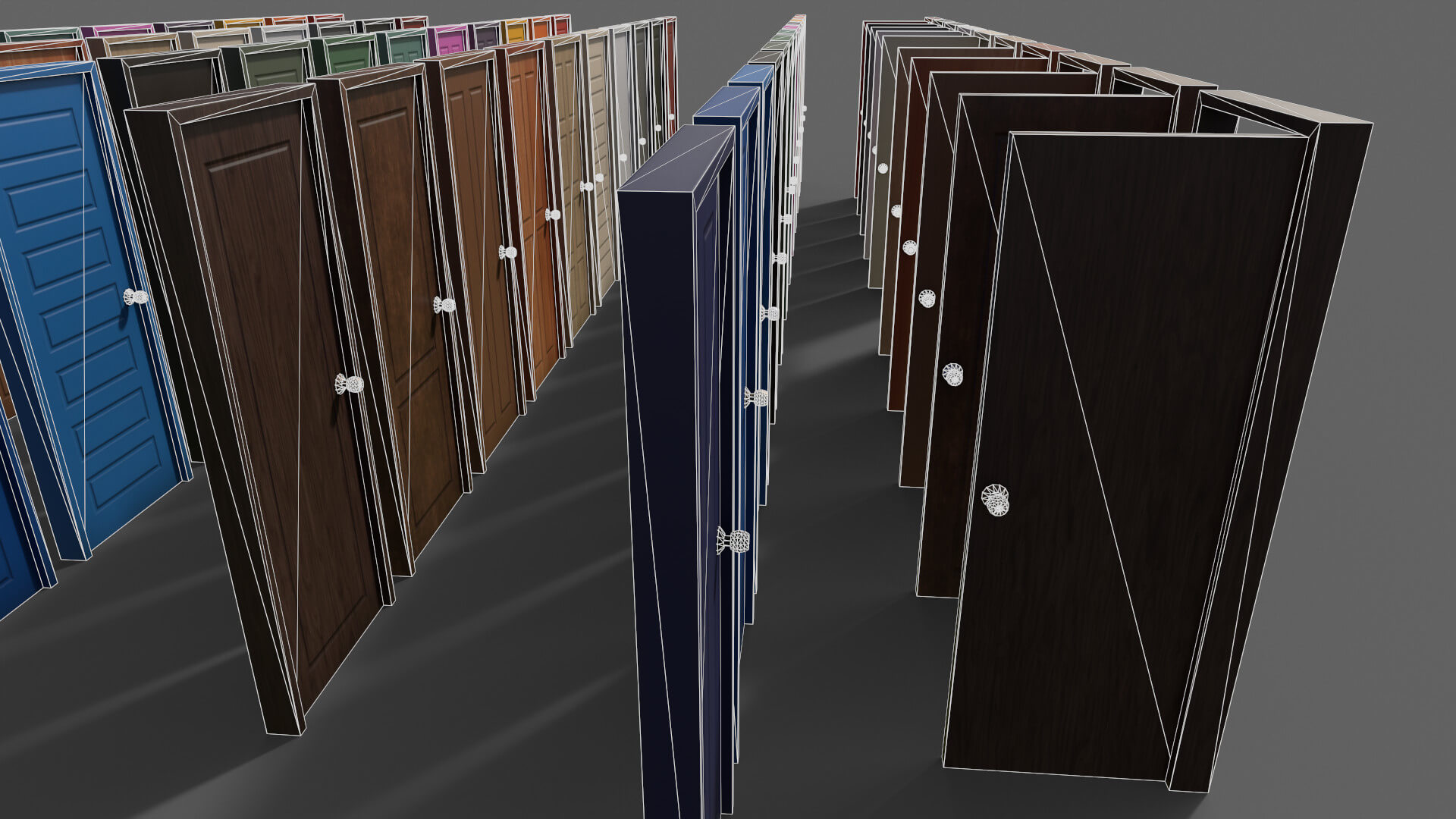 Wood Door With Frame A - 3D Model by DaikLord