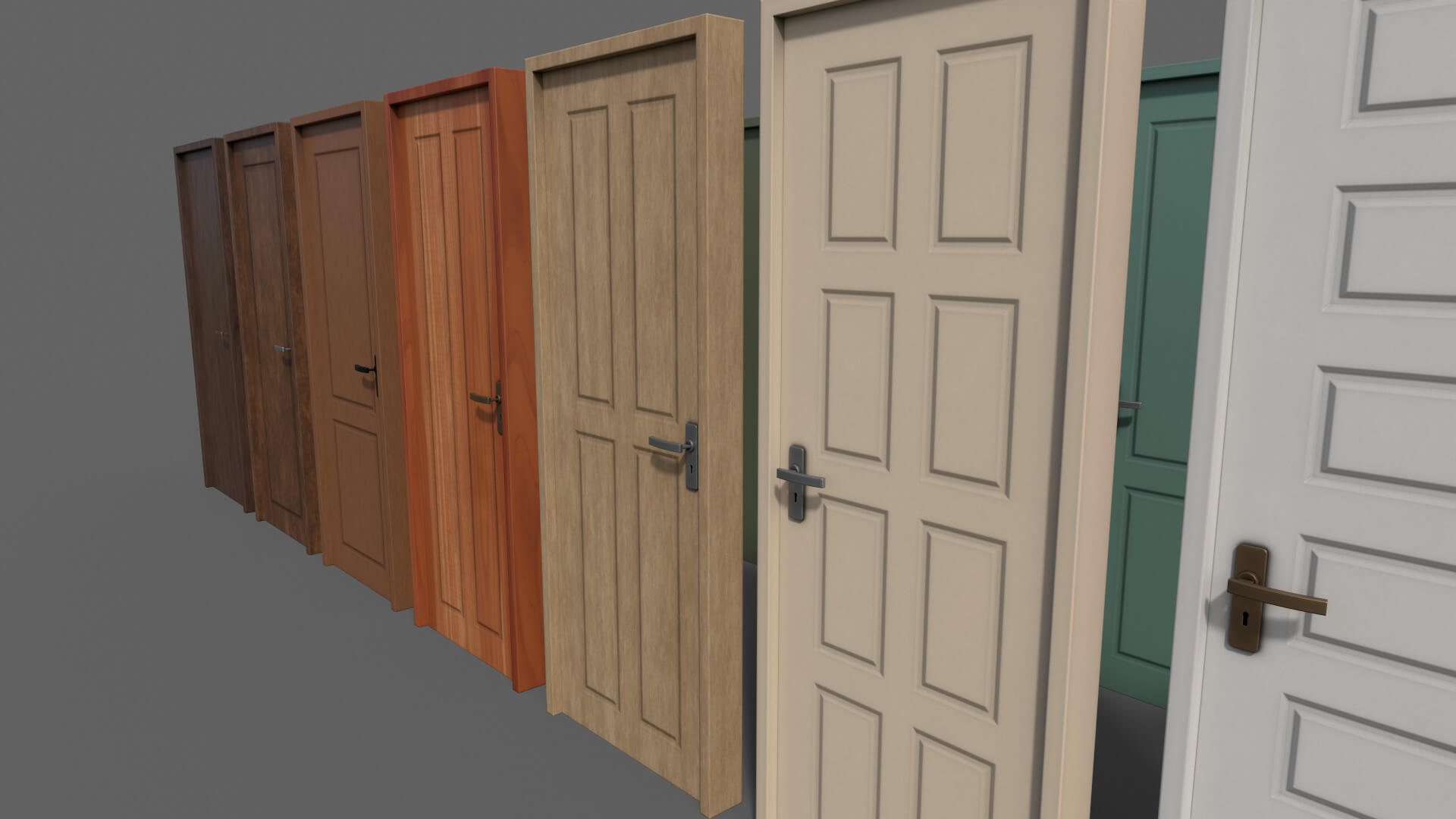 Wood Door With Frame B - 3D Model by DaikLord