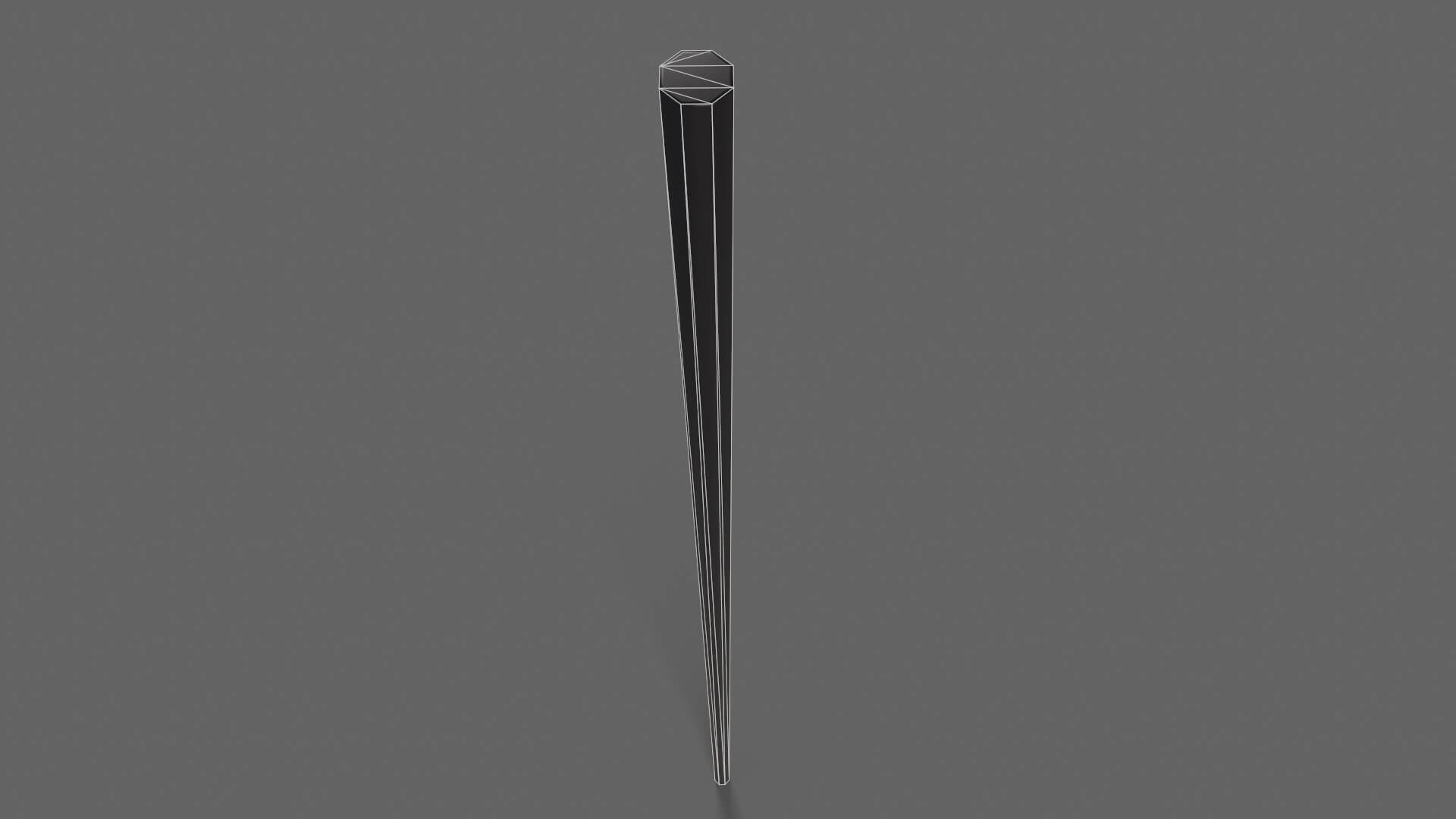 Wushu Stick Black - 3D Model by DaikLord