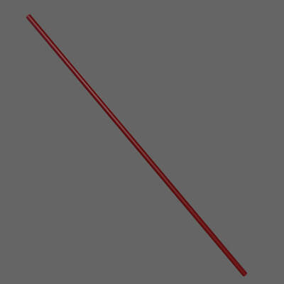Wushu Stick Red - 3D Model by DaikLord