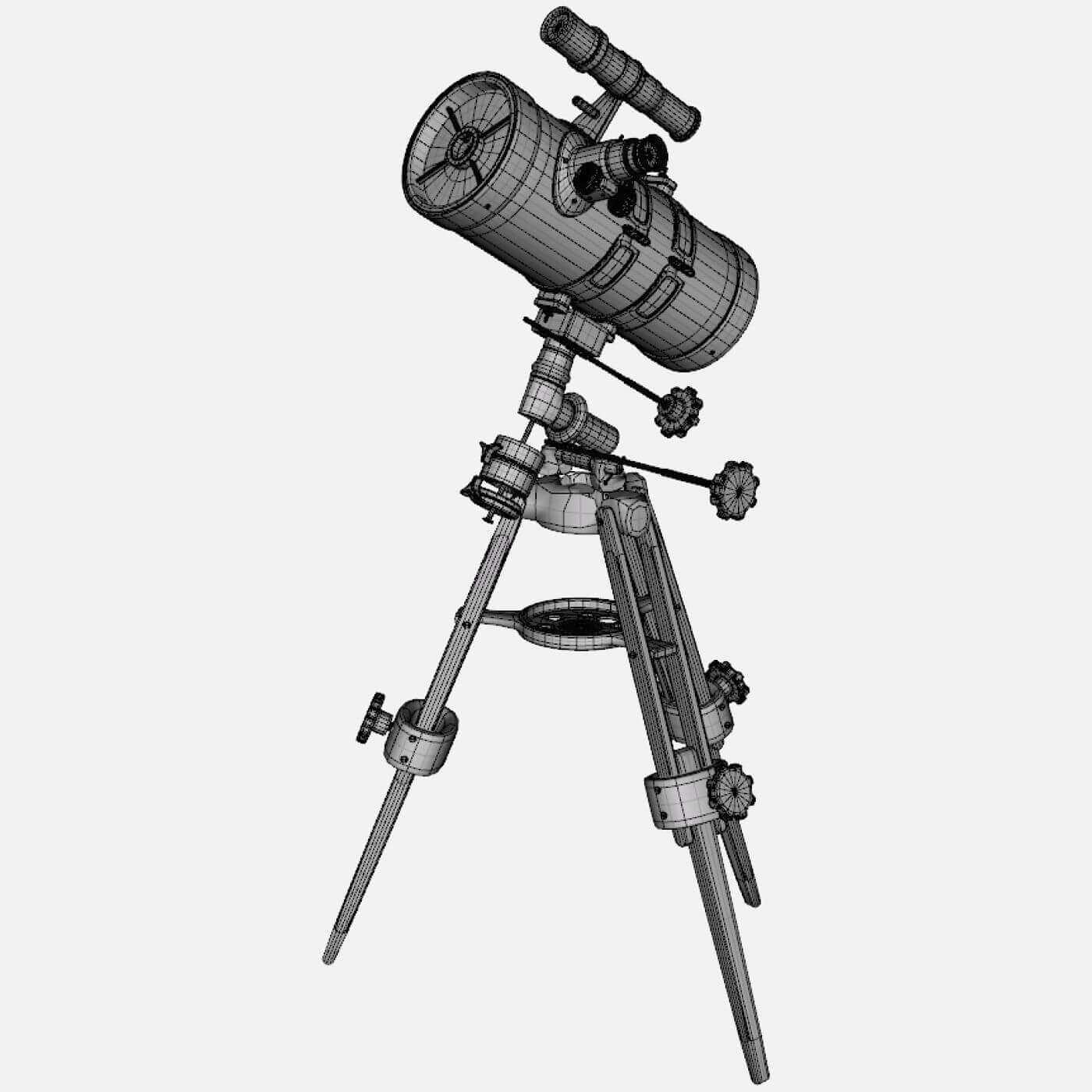 Reflector Telescope - 3D Model by Dallas