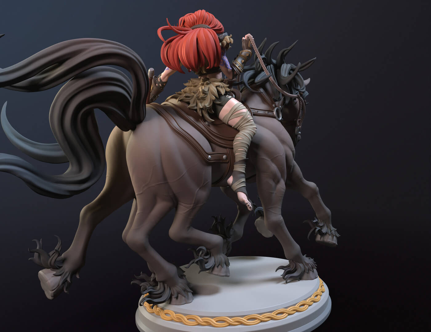 Viking Ygritte Rider of Sleipnir - 3D Model by damariscarson01