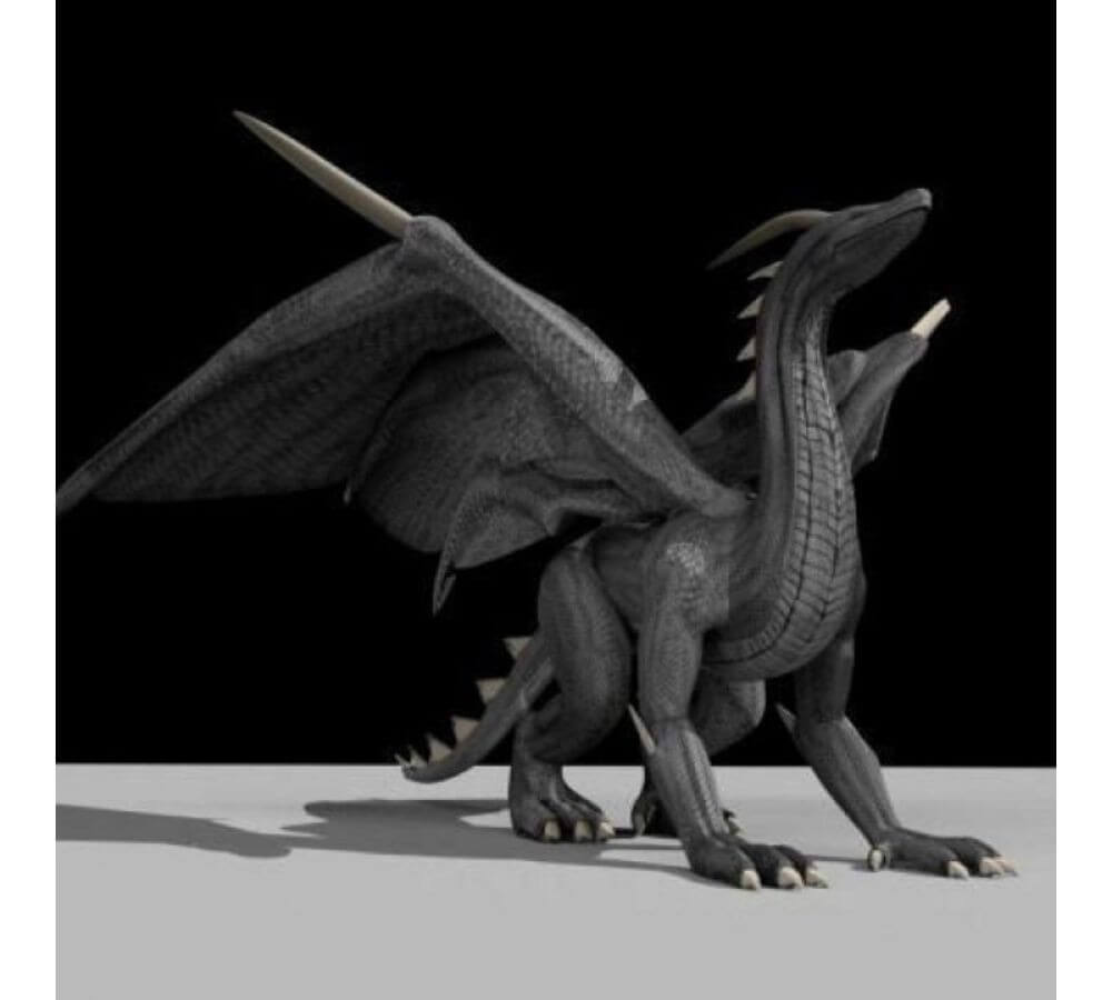 Black Dragon Rigged And Game Ready 3D Model 3D Render by Dami12