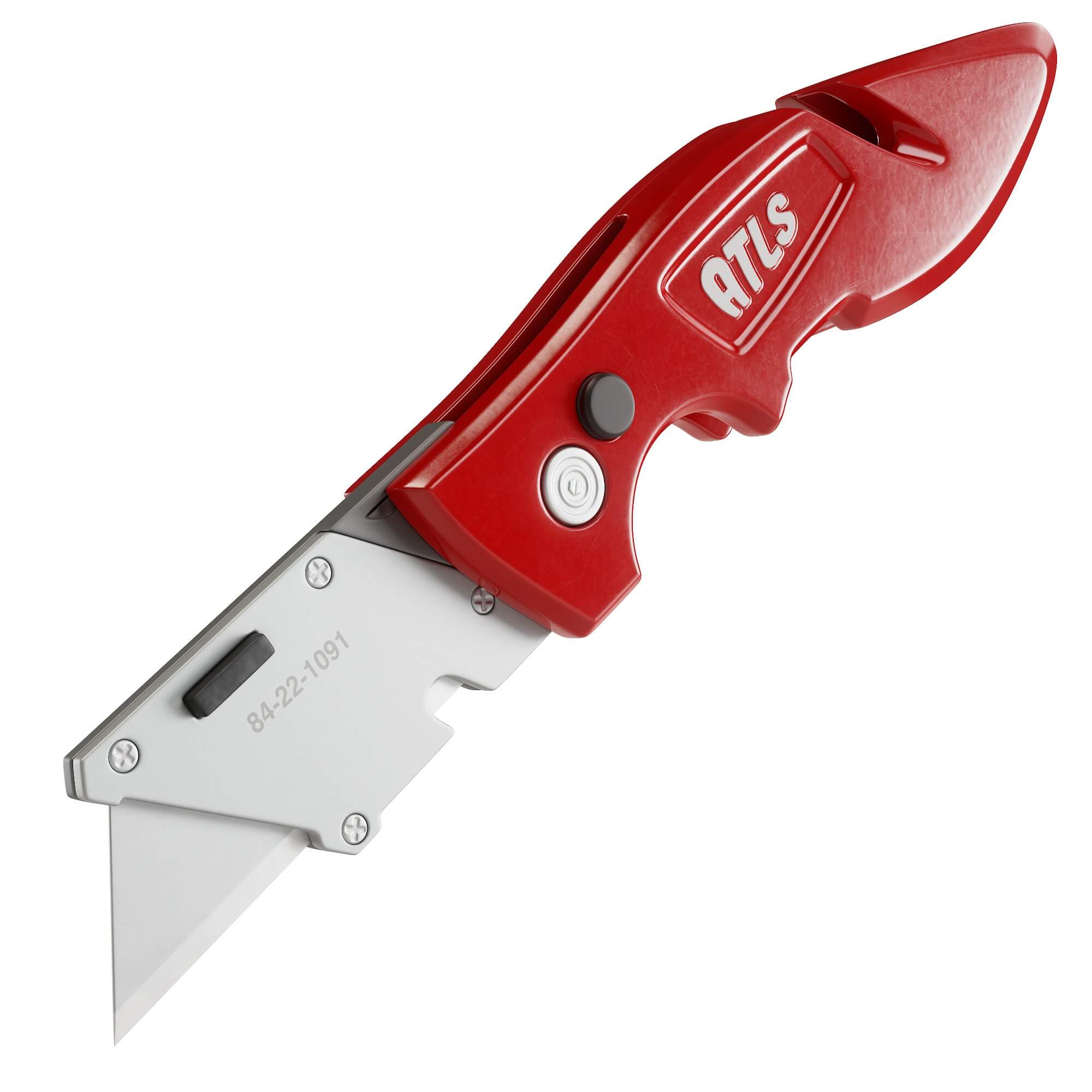 Metal Utility Knife with Hook - 3D Model by DamnBrush