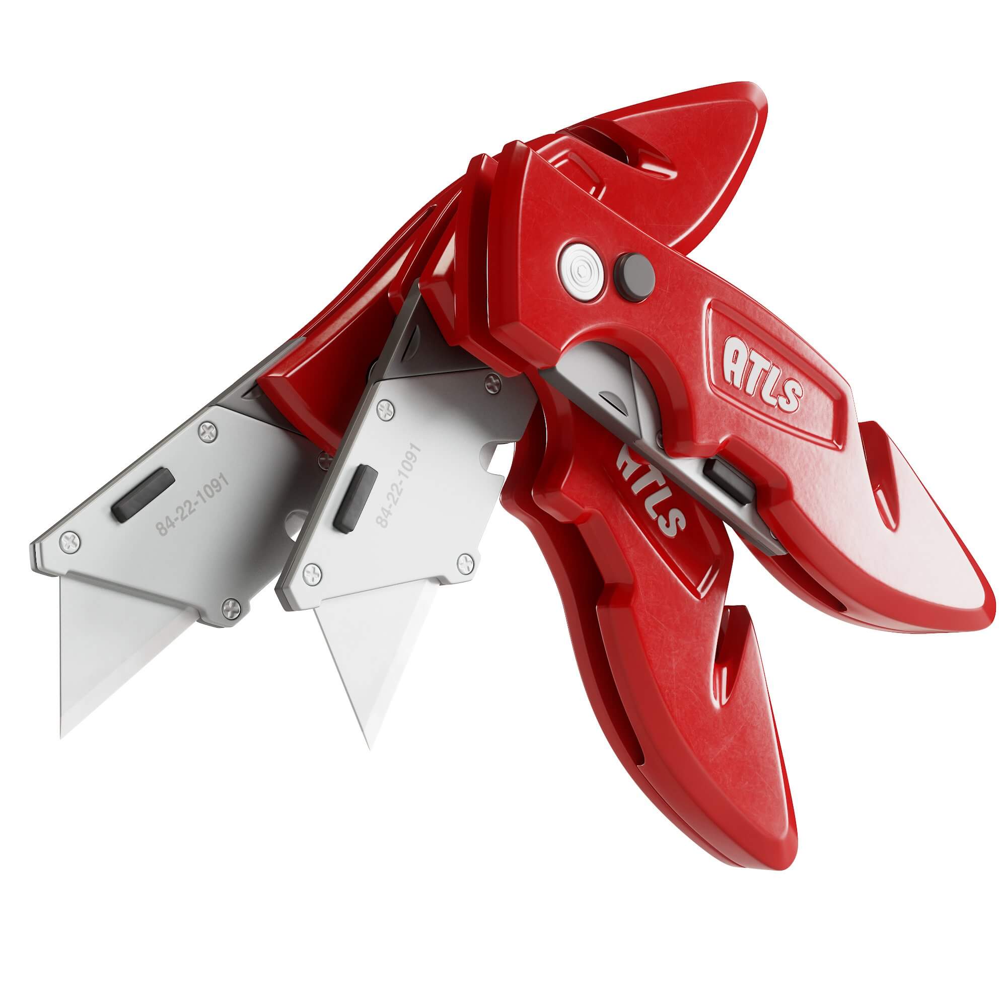 Metal Utility Knife with Hook - 3D Model by DamnBrush