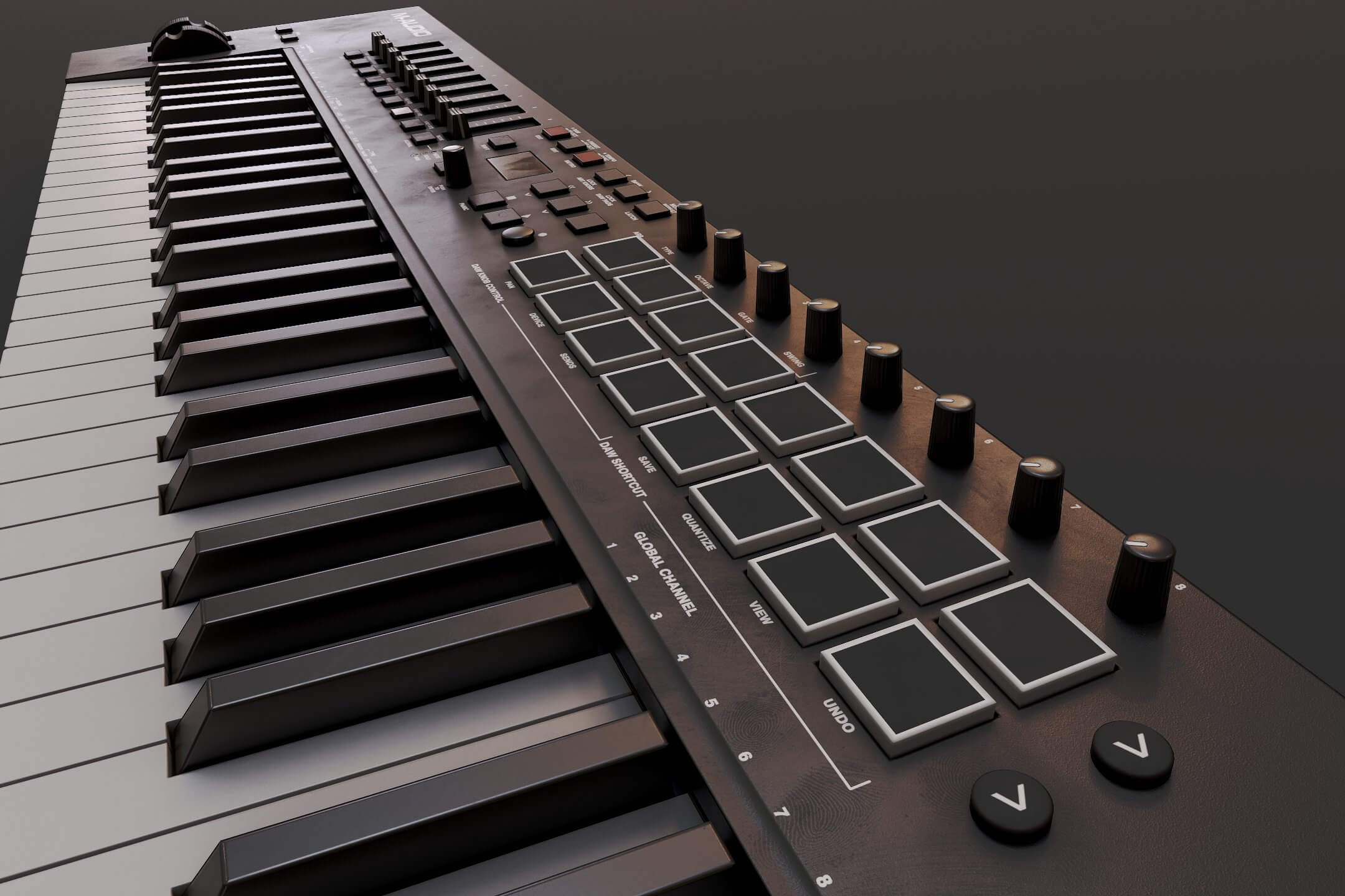 MIDI Keyboard M-Audio Oxygen PRO61 Synthesizer 3D Model by DamnBrush